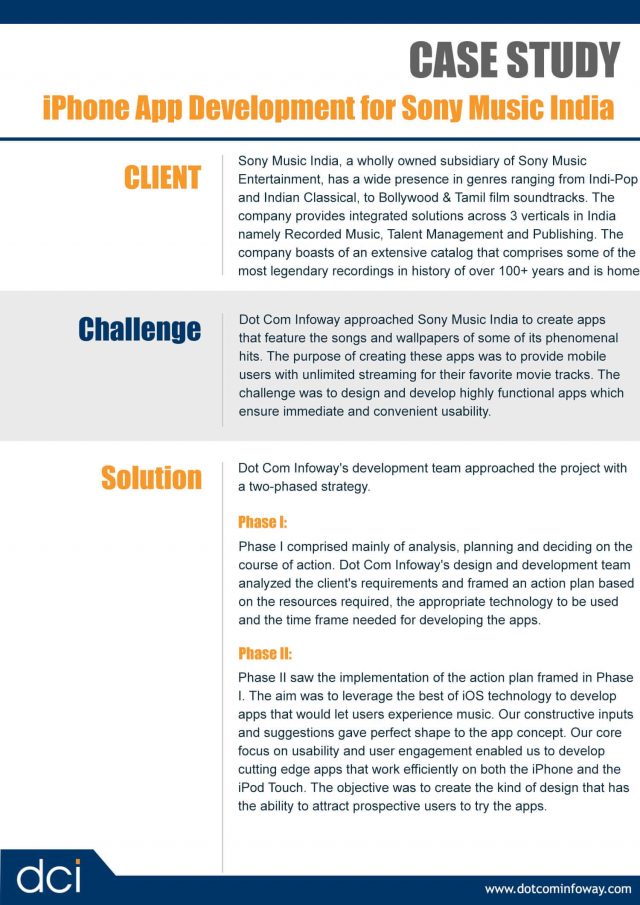 iPhone Application Development Case Study 01 - Sony Music India