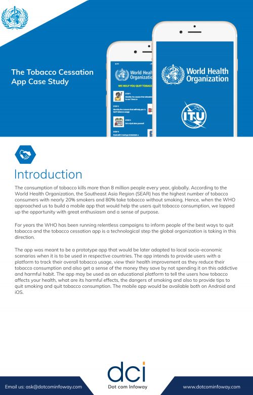 Tobacco Cessation App Development- WHO Case Study