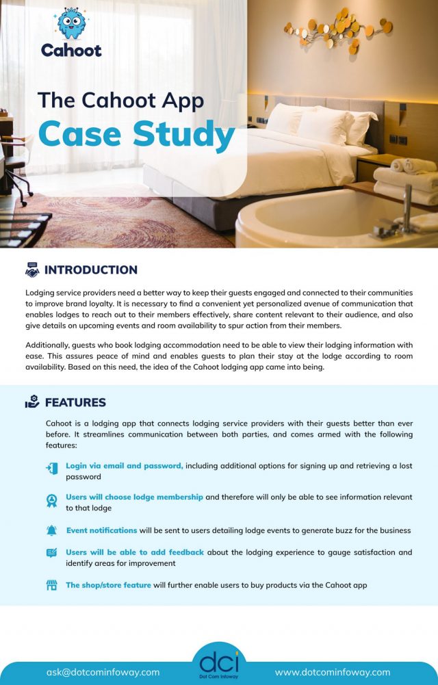 Hotel Lodge App Case Study - Development Services for Lodging Information
