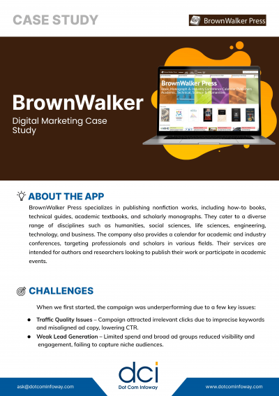 BrownWalker Press- Dot Com Infoway Case Study